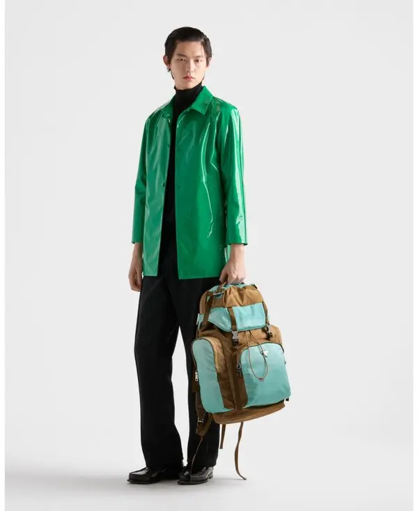 Prada Large Re-nylon And Saffiano Leather Backpack