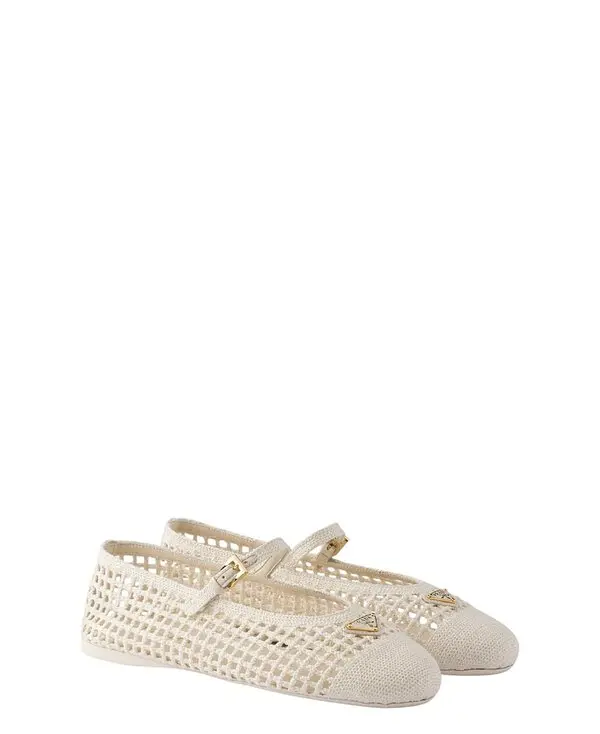 Prada Crochet Ballerinas