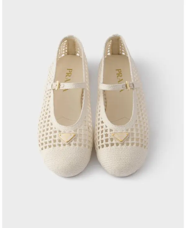Prada Crochet Ballerinas