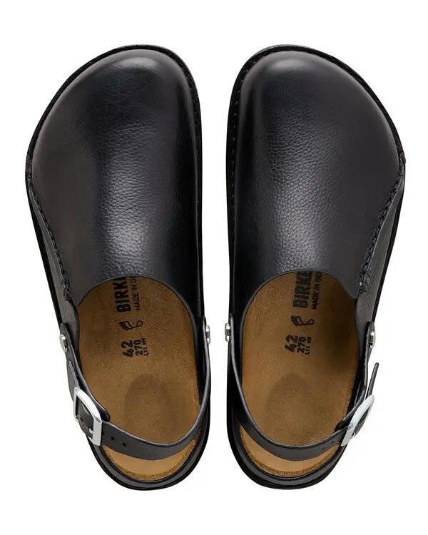BIRKENSTOCK Lutry Leather Premium Clogs - Black