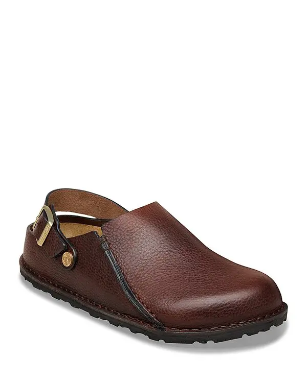 BIRKENSTOCK Lutry Leather Premium Clogs - Roast