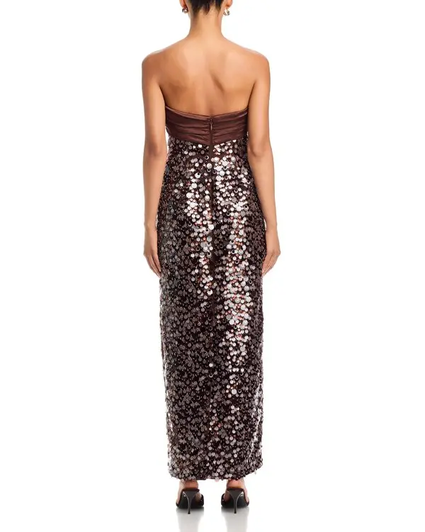 MILLY Hanna Sequined Column Maxi Dress