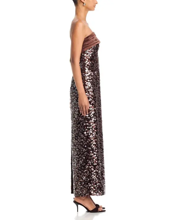 MILLY Hanna Sequined Column Maxi Dress