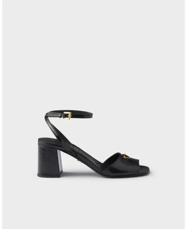 Prada Leather Sandals - Black