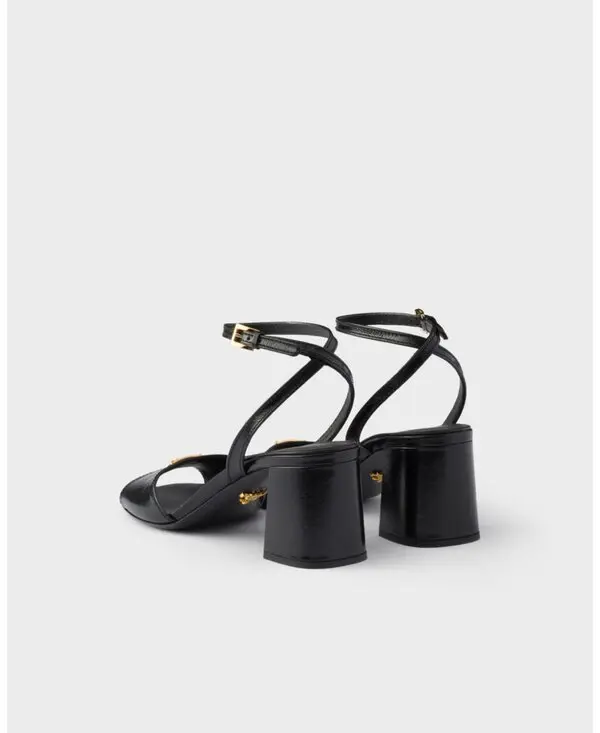 Prada Leather Sandals - Black