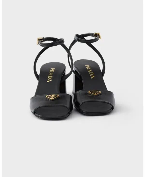 Prada Leather Sandals - Black