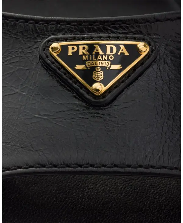 Prada Leather Sandals - Black