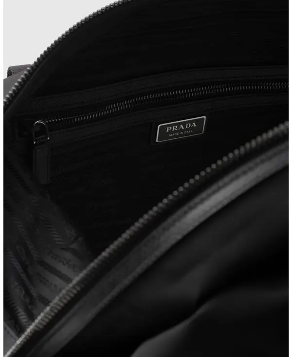 Prada Re-nylon And Saffiano Leather Duffle Bag