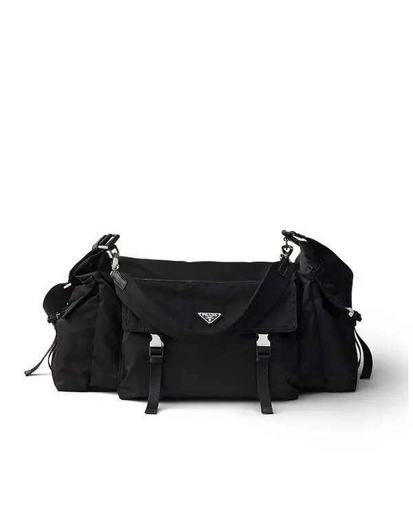 Prada Explore Re-nylon And Leather Duffel Bag