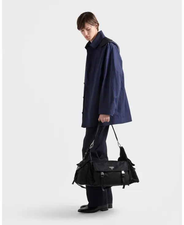Prada Explore Re-nylon And Leather Duffel Bag
