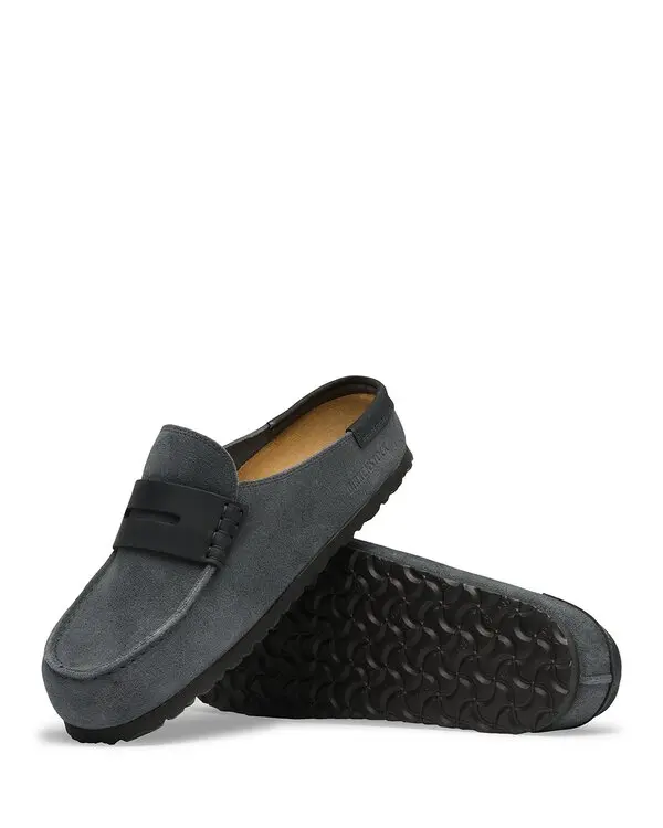 BIRKENSTOCK Naples 2.0 Suede Clogs - Gray