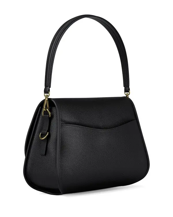 Michael Kors Holmes Medium Pebbled Leather Crossbody Bag - Black