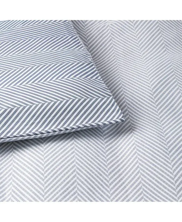 DOMANI HOME Leze Sham - Blue Chevron