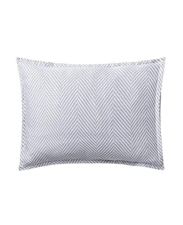 DOMANI HOME Leze Sham - Blue Chevron
