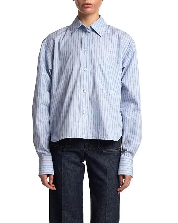 Victoria Beckham Ellys Button-up Shirt With Striped Pattern