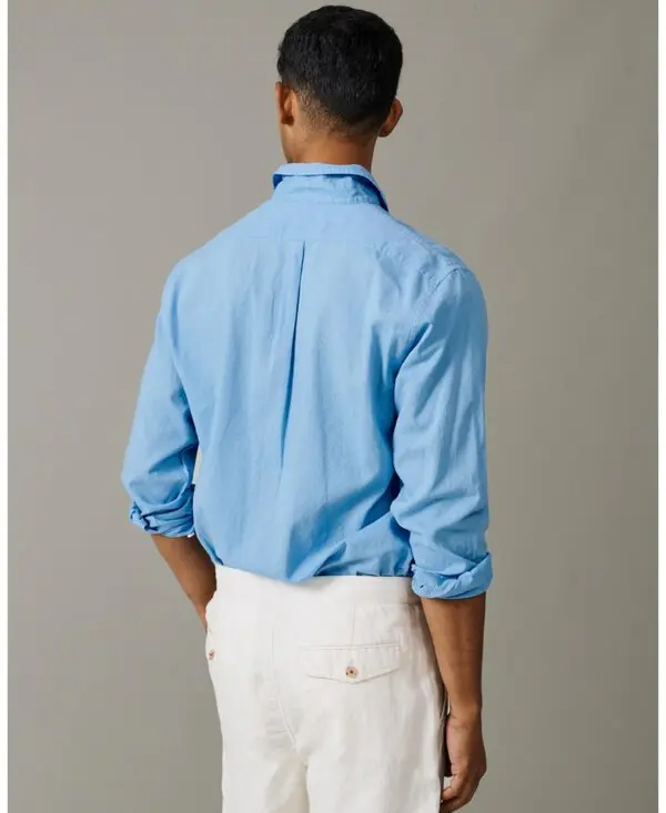 Aubin Grainsby Linen Cotton Relaxed Shirt - Pale Blue
