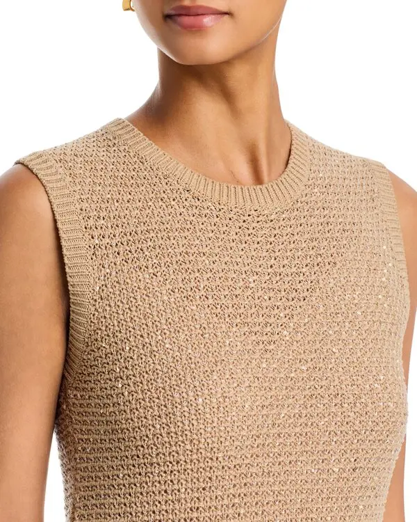 Fabiana Filippi Metallic Knit Sweater Dress