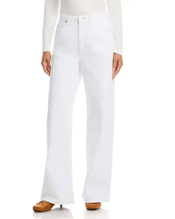 Fabiana Filippi Cotton Stretch Wide Leg Jeans - White