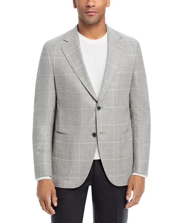 Peter Millar Tailored Fit Wool & Cashmere Plaid Soft Jacket
