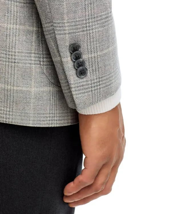 Peter Millar Tailored Fit Wool & Cashmere Plaid Soft Jacket