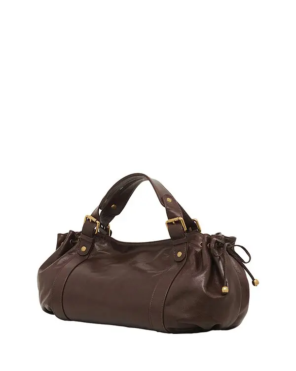 Gerard Darel 24h Large Leather Handbag - Brown