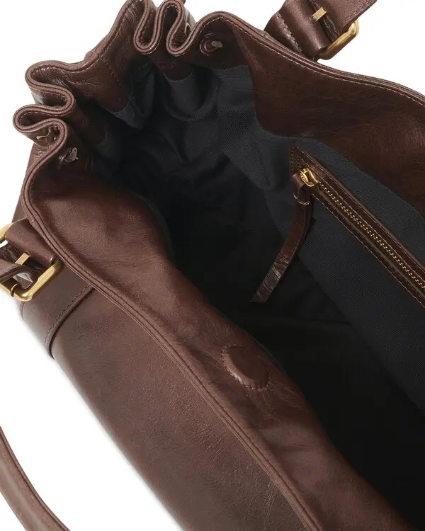 Gerard Darel 24h Large Leather Handbag - Brown