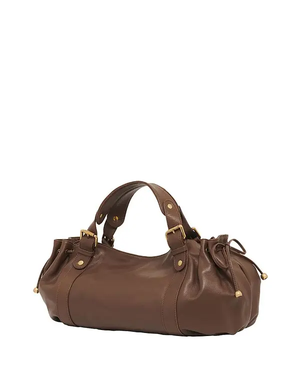 Gerard Darel 24h Large Leather Handbag - Taupe