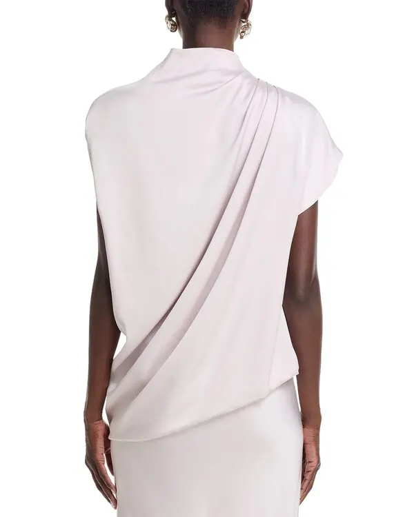 Fabiana Filippi Sleeveless Draped Satin Top