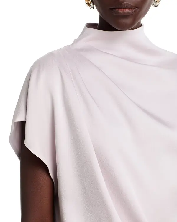 Fabiana Filippi Sleeveless Draped Satin Top