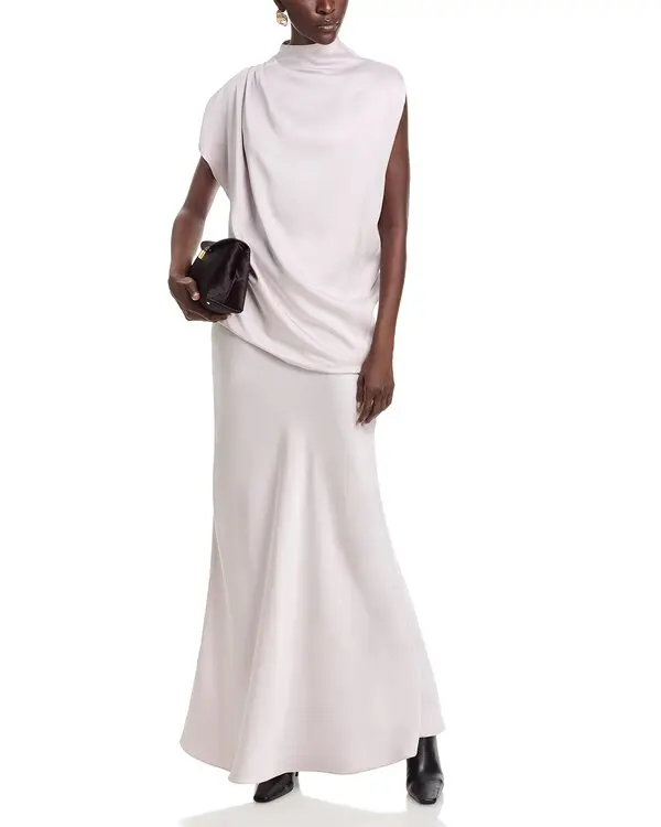 Fabiana Filippi Sleeveless Draped Satin Top