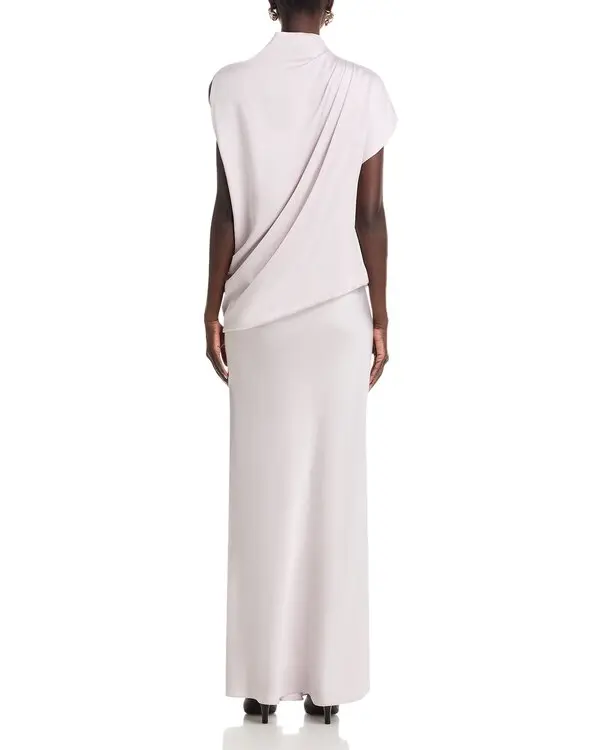 Fabiana Filippi Sleeveless Draped Satin Top