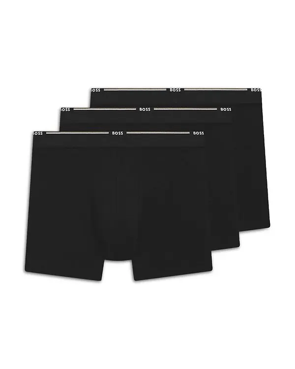 BOSS Logo Stripe Boxer Briefs, Pack Of 3