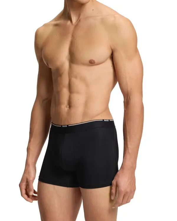 BOSS Logo Stripe Boxer Briefs, Pack Of 3