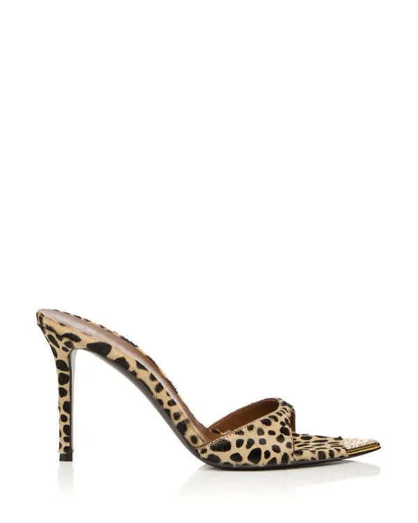 GIUSEPPE ZANOTTI Intriigo Savage Calf Hair High Heel Mules - Felina