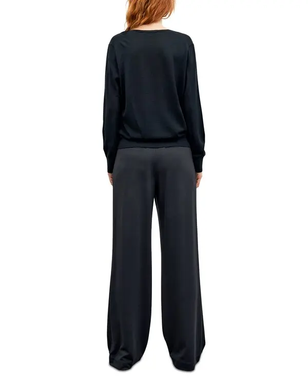 Gerard Darel Rachel Merino Wool V Neck Sweater - Black