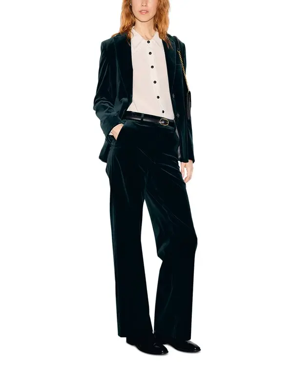 Gerard Darel Mya Velvet Wide Leg Pants