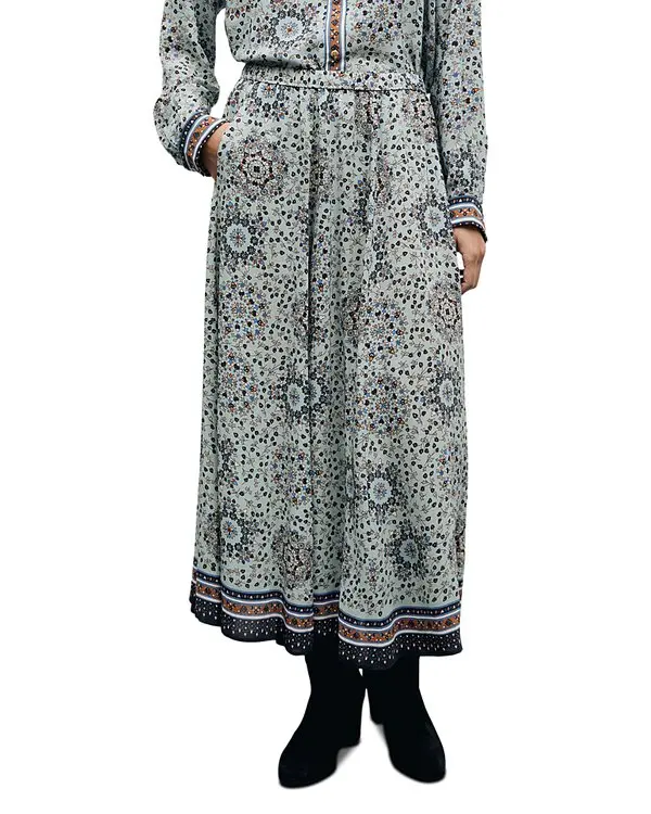 Gerard Darel Printed Maxi Skirt