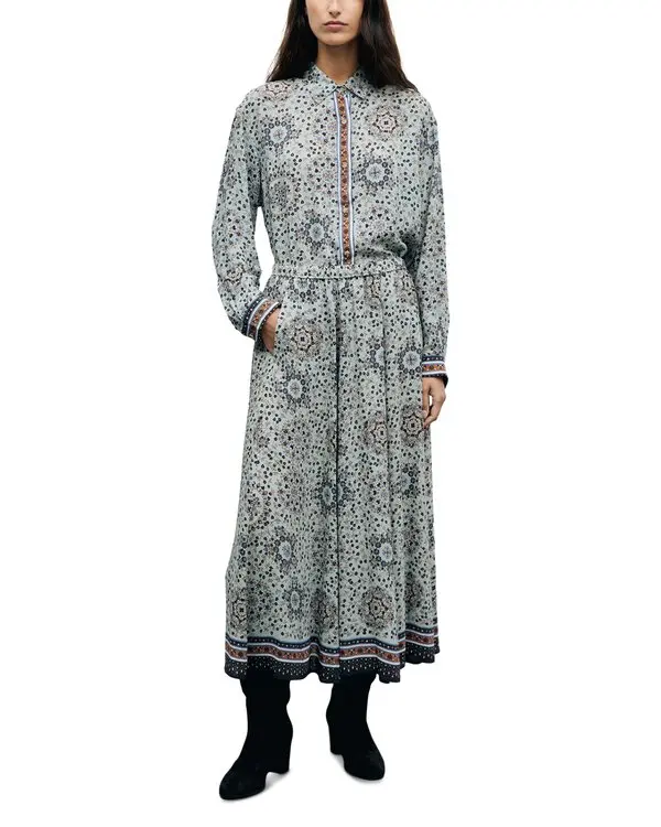 Gerard Darel Printed Maxi Skirt
