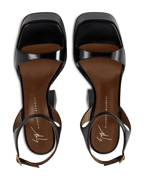 GIUSEPPE ZANOTTI Patent Leather Platform Sandals