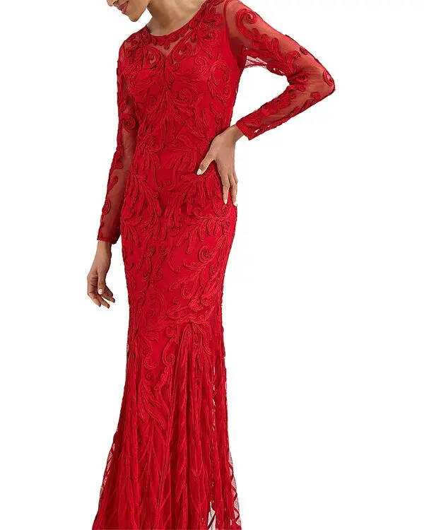 PHASE EIGHT Phoenix Tapework Maxi Dress - Red