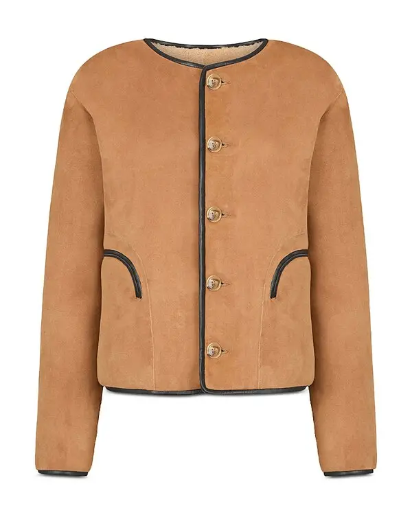 BLAZÉ MILANO Tatoosh Gliss Button Up Leather Bolero Jacket