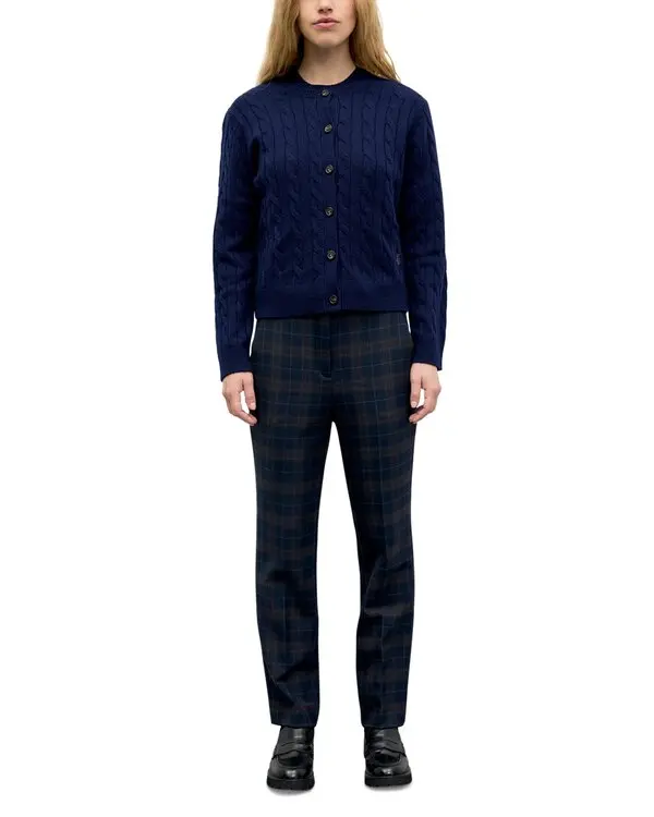 Gerard Darel Raiza Cable Knit Button Front Cardigan