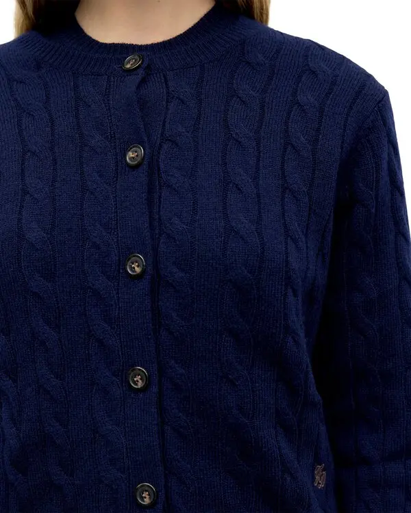 Gerard Darel Raiza Cable Knit Button Front Cardigan