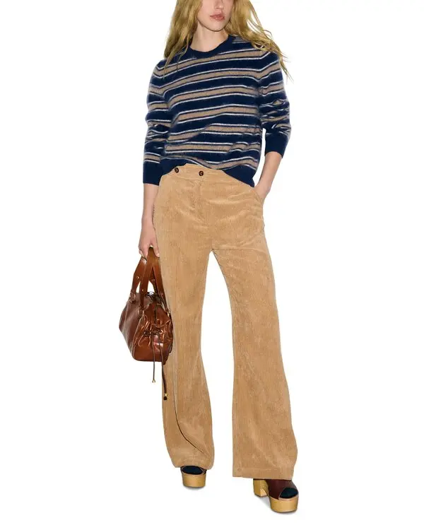 Gerard Darel Maev Corduroy Straight Pants - Sand
