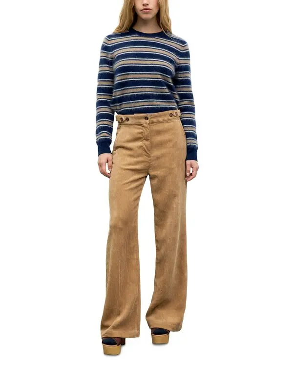 Gerard Darel Maev Corduroy Straight Pants - Sand
