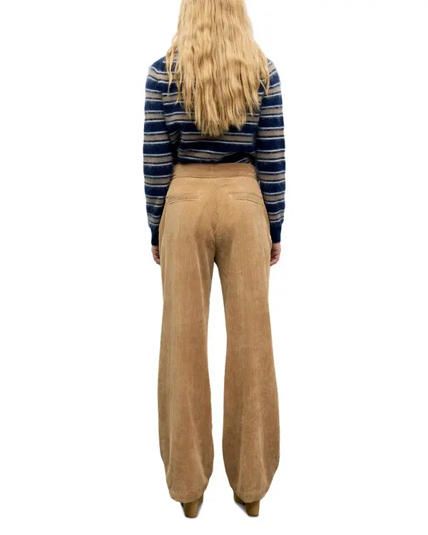 Gerard Darel Maev Corduroy Straight Pants - Sand