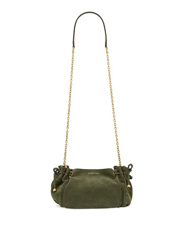 Gerard Darel Le Mini 24 Suede Crossbody - Green