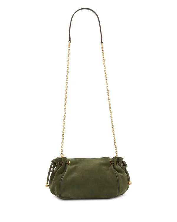 Gerard Darel Le Mini 24 Suede Crossbody - Green