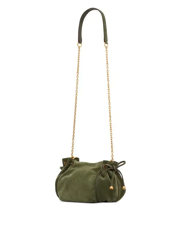 Gerard Darel Le Mini 24 Suede Crossbody - Green