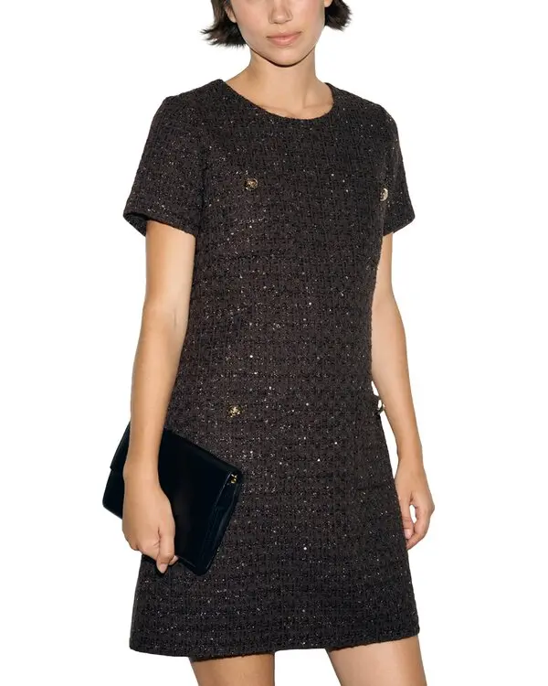 Gerard Darel Coni Tweed Mini Dress